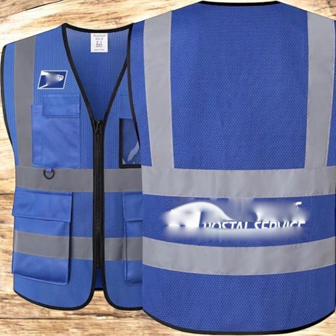 Blue Postal Safety Vest - Etsy