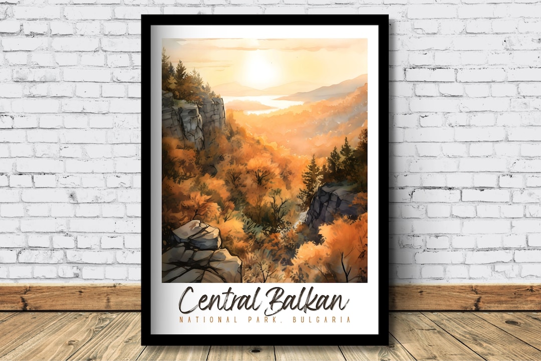Central Balkan National Park Watercolor Travel Poster Central Balkan ...