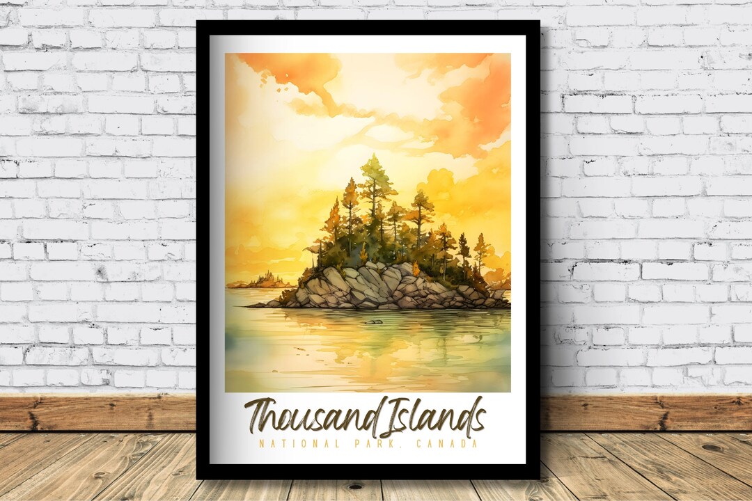 Thousand Islands National Park Watercolor Travel Poster Thousand ...