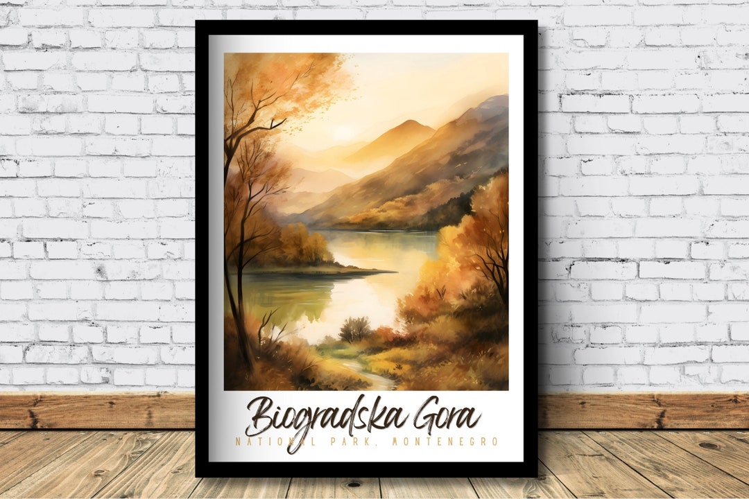 Biogradska Gora National Park Watercolor Travel Poster Biogradska Gora ...