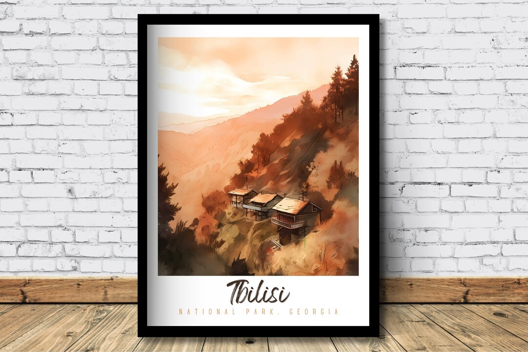 Tbilisi National Park Watercolor Travel Poster Tbilisi Wall Art Tbilisi ...