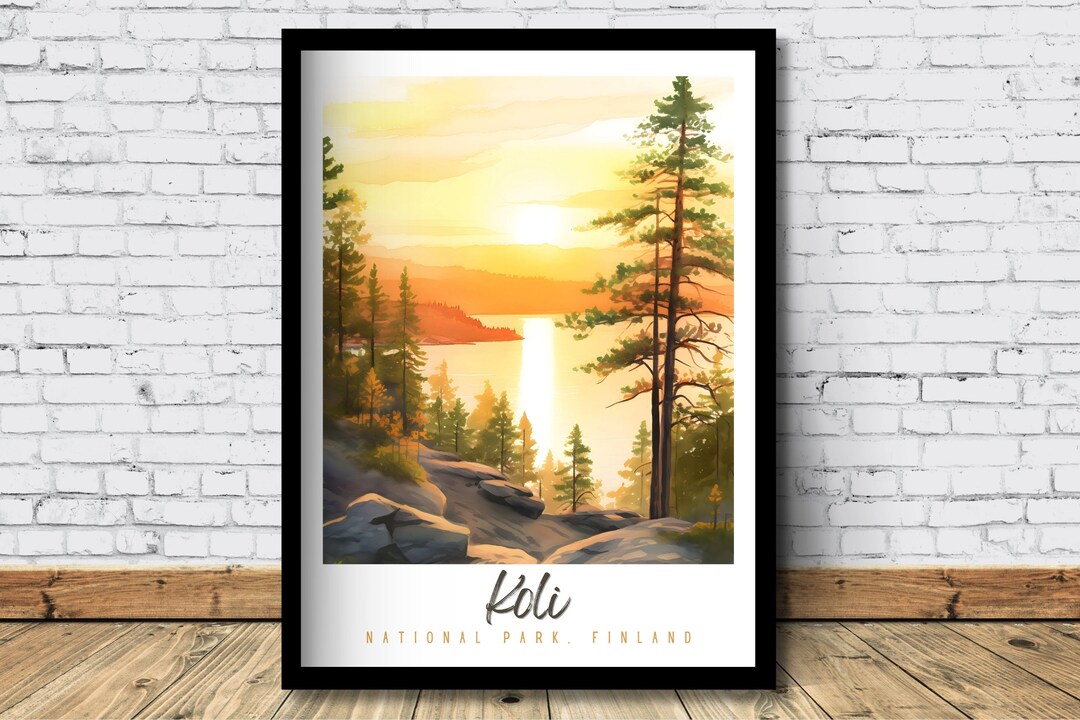 Koli National Park Watercolor Travel Poster Koli Wall Art Koli ...