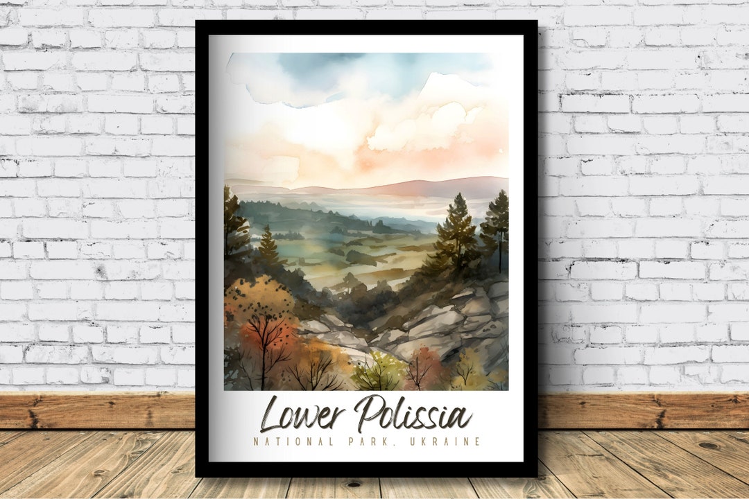 Lower Polissia National Park Watercolor Travel Poster Lower Polissia ...