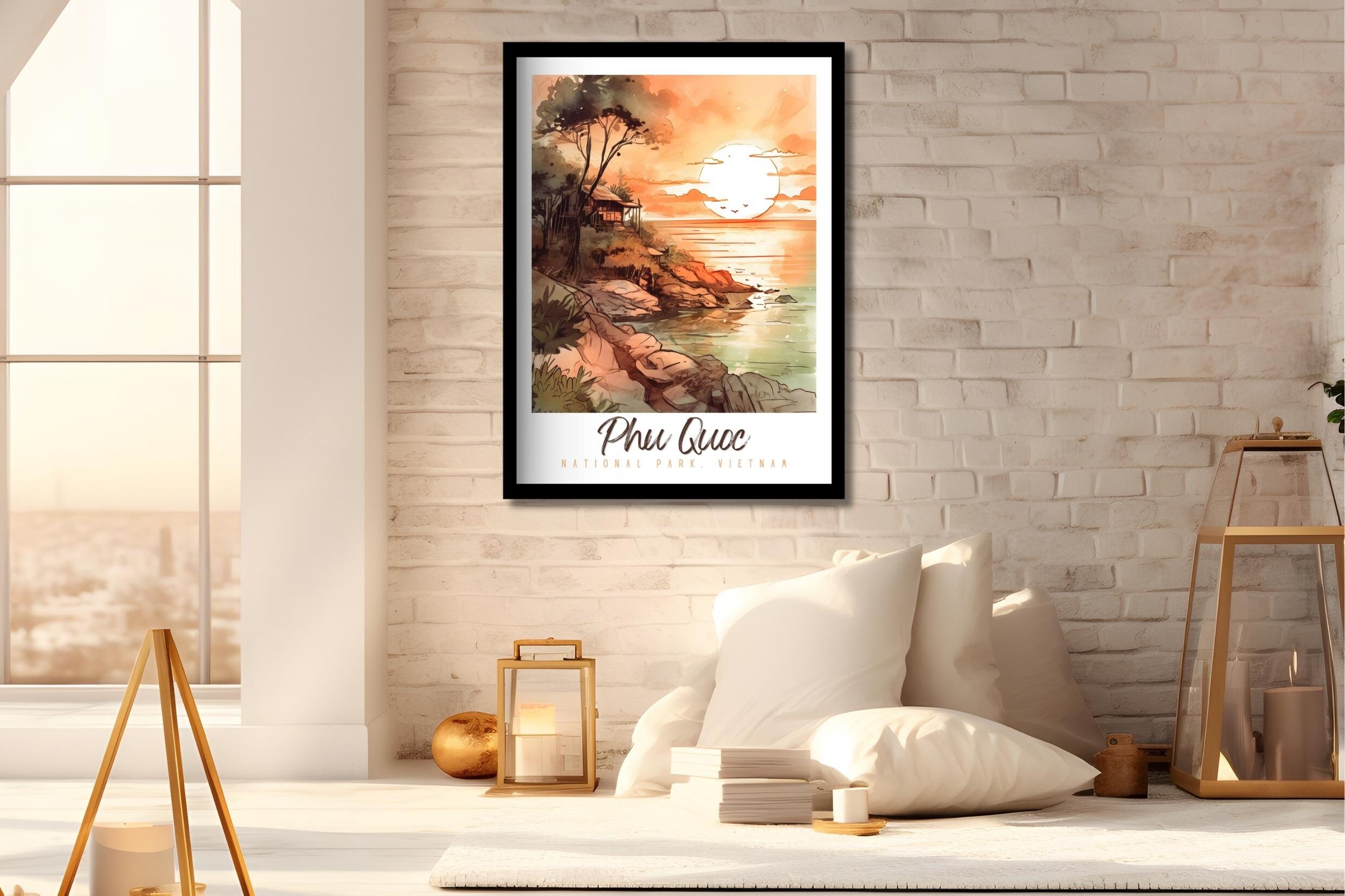 Phu Quoc National Park Watercolor Travel Poster Phu Quoc Wall Art Phu ...