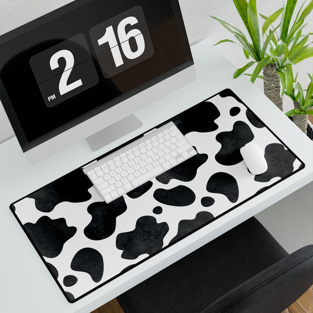 Cute Cow Print Desk Mat - Etsy