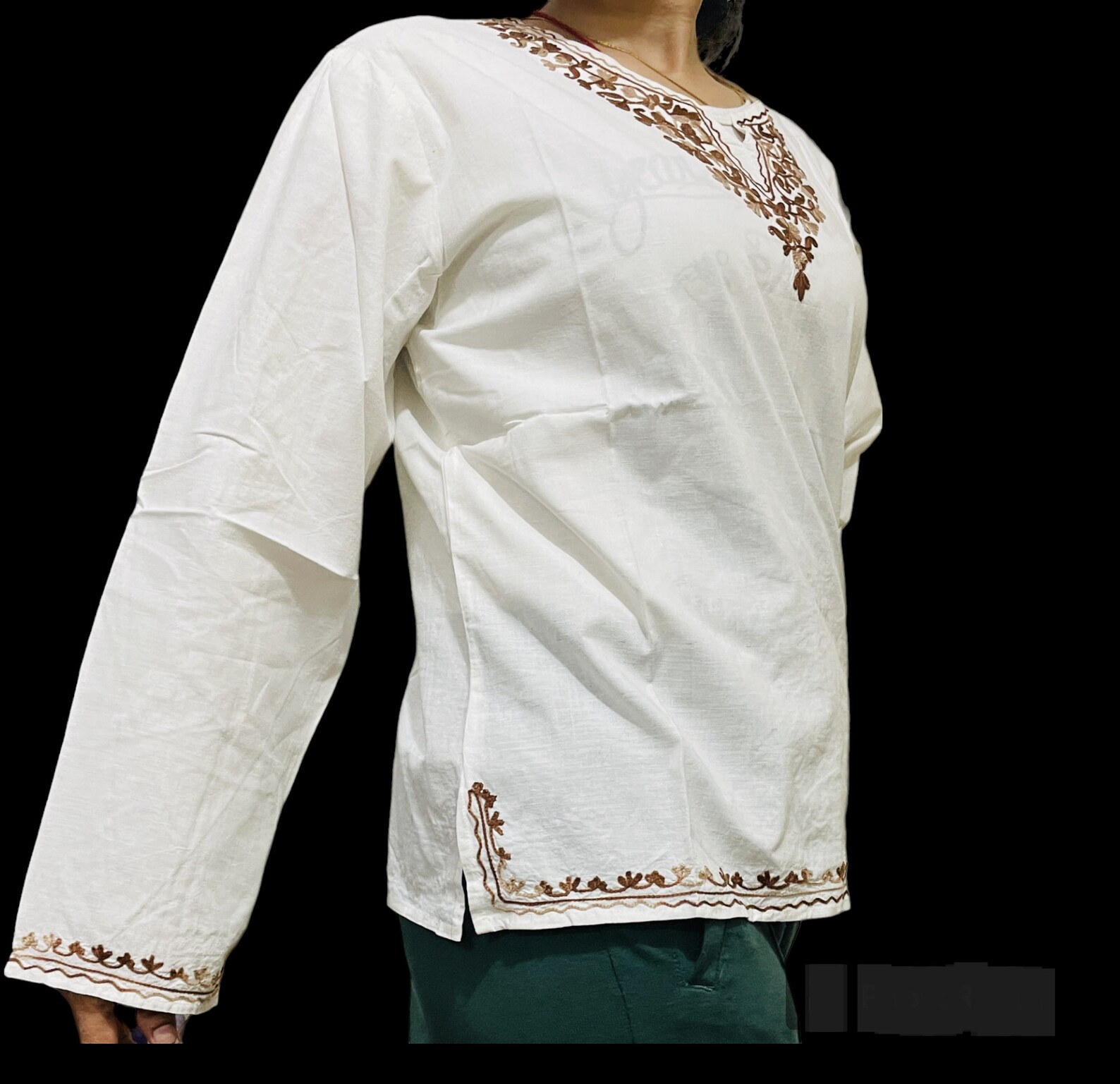 Lucknowi Chikankari Kashmiri Design Short Kurti Soft Fabric Indian ...