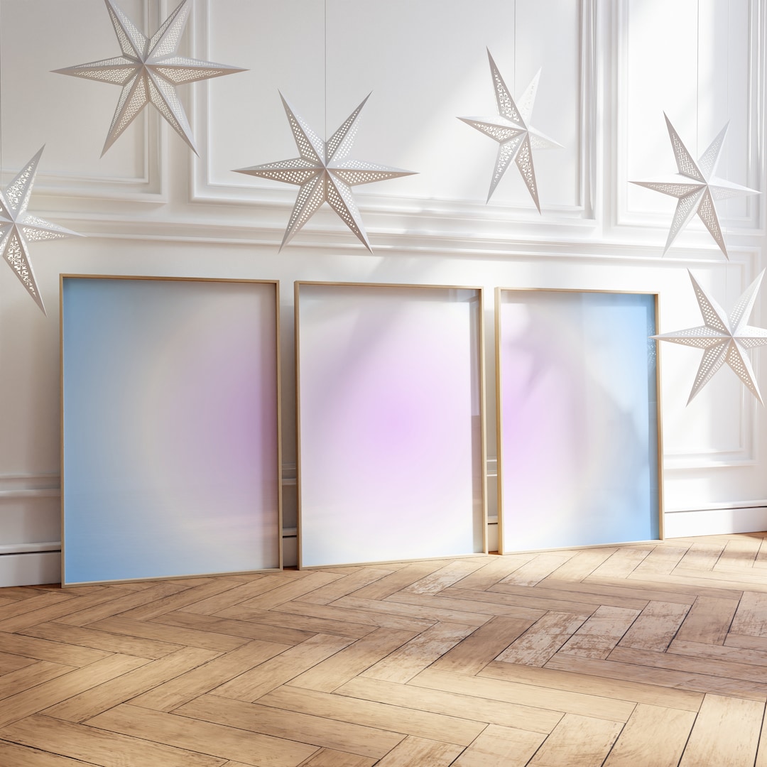 Angelic Aura Wall Art the Angel Collection Set of 3 Printable Pink and ...