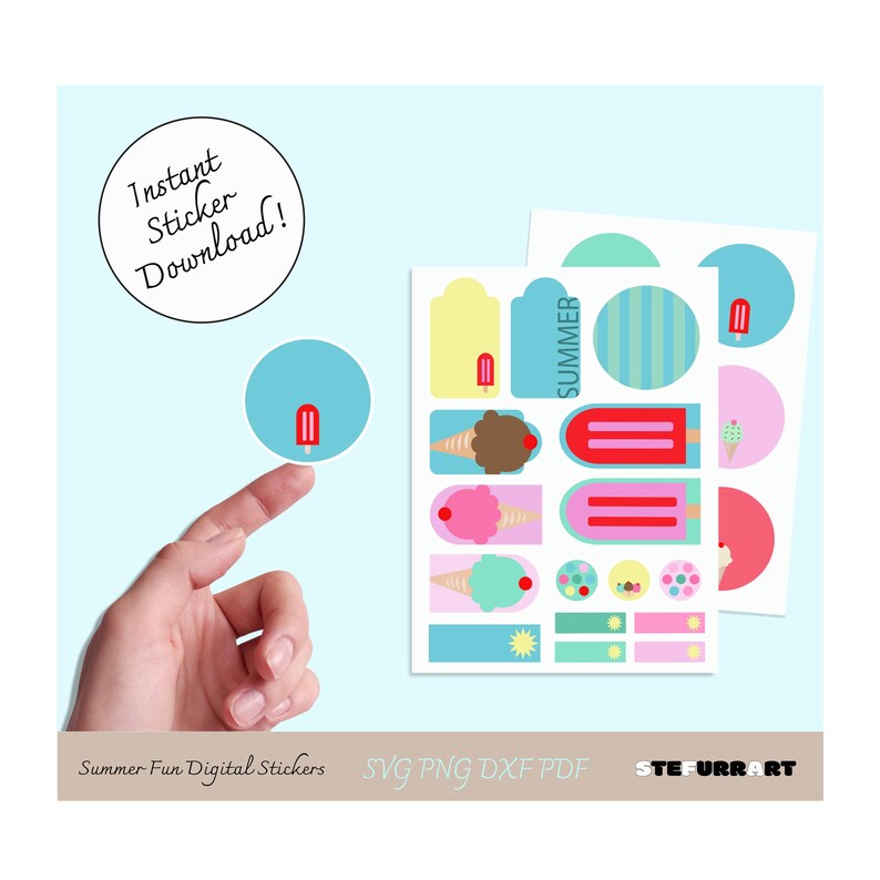 Stickers, Summer, Journal Stickers, Planner Stickers, Laptop Stickers ...