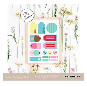 Stickers, Summer, Journal Stickers, Planner Stickers, Laptop Stickers ...