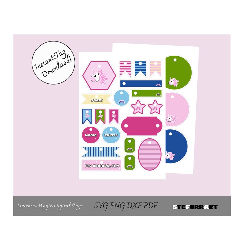 Unicorn, Gift Tags, Unicorns, Unicorn Svg, Gift Tags, SVG, PNG, DXF ...