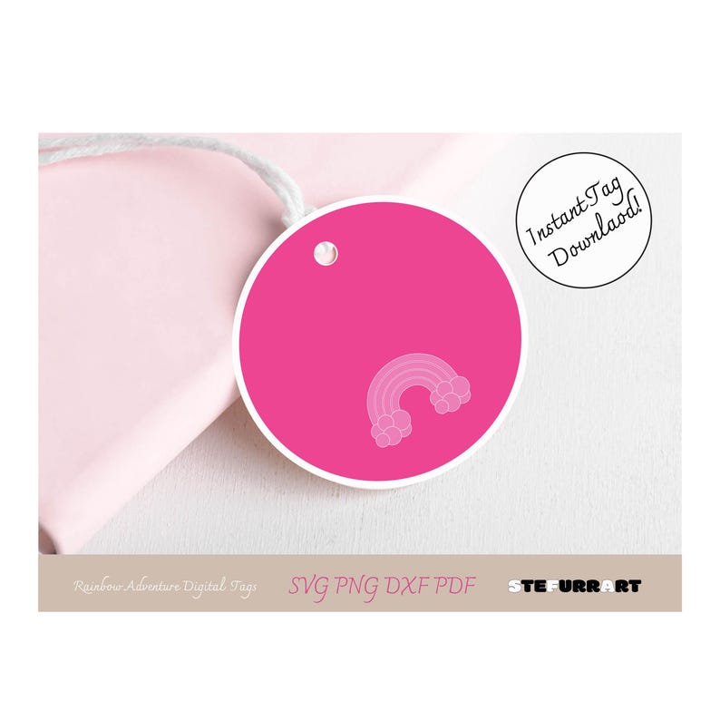 Rainbow, Gift Tags, SVG, PNG, DXF, Tag, Tags, Svg Files for Cricut ...