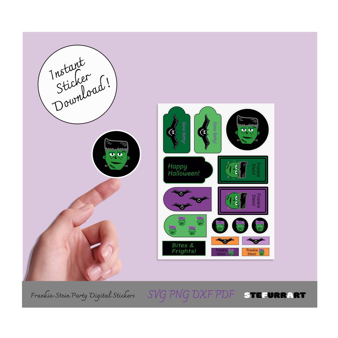 Frankenstein, Stickers, Frankenstein Svg, Halloween, Stickers ...