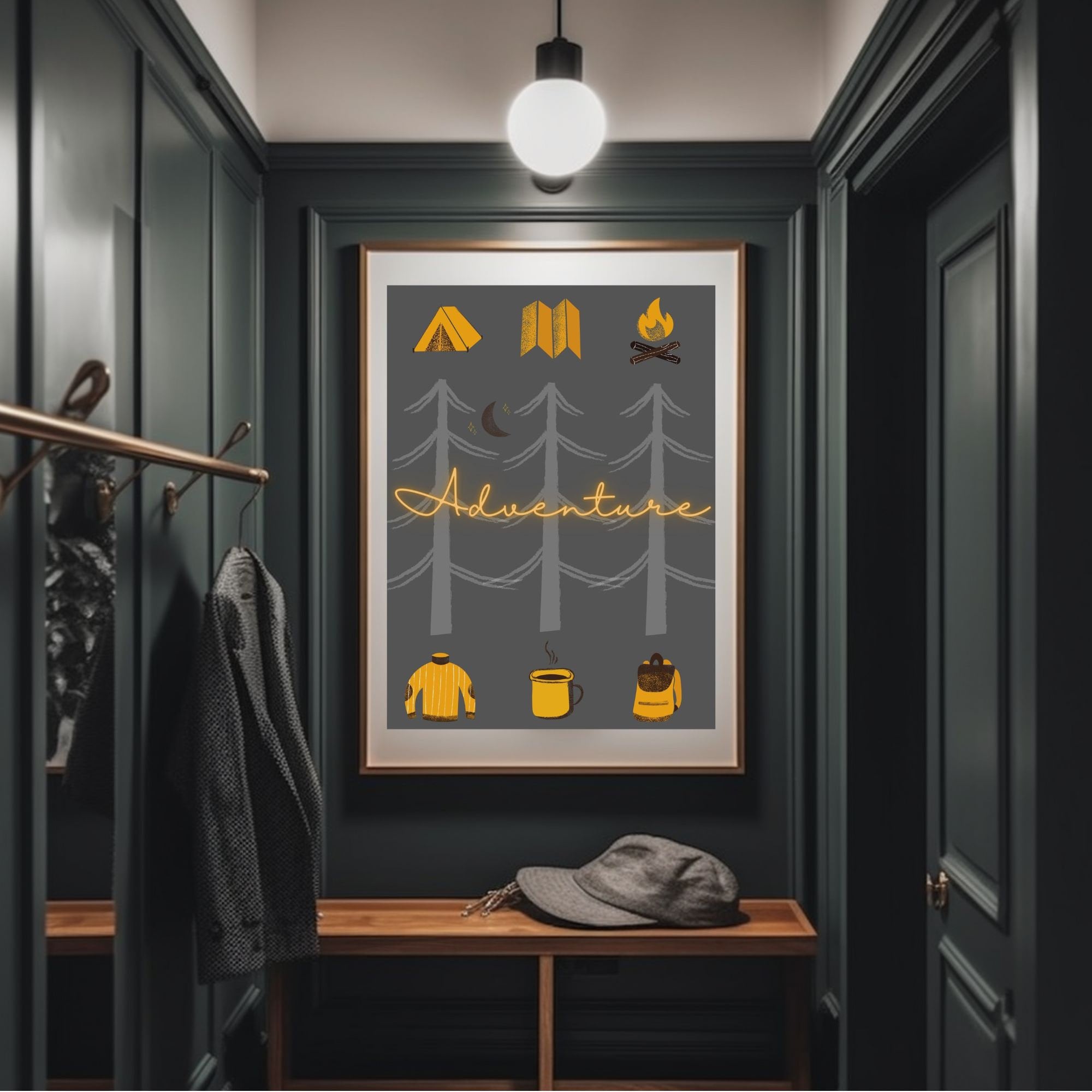 Adventure Printable, Camping Adventure Art Print, Adventure Digital ...