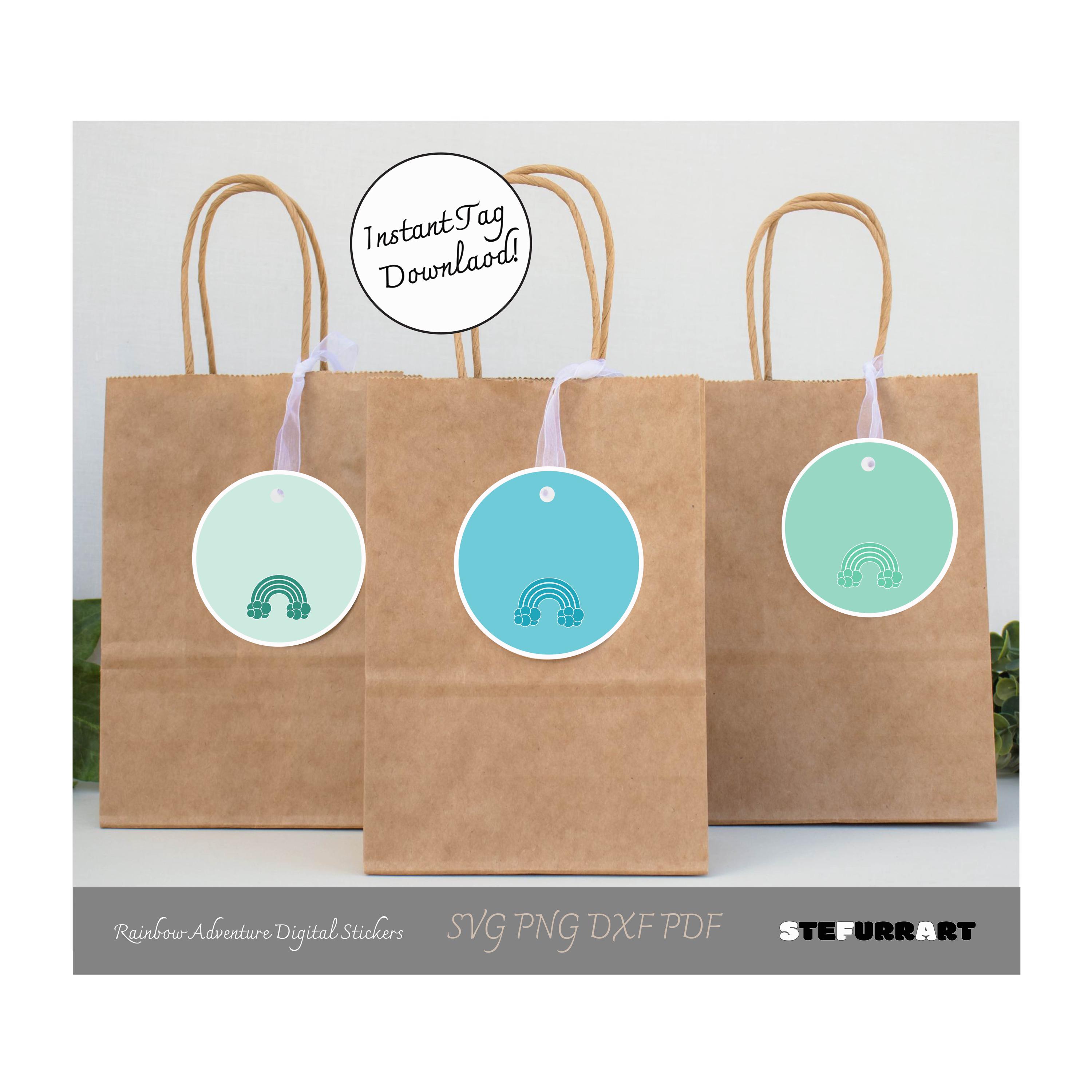 Rainbow, Gift Tags, SVG, PNG, DXF, Tag, Tags, Svg Files for Cricut ...
