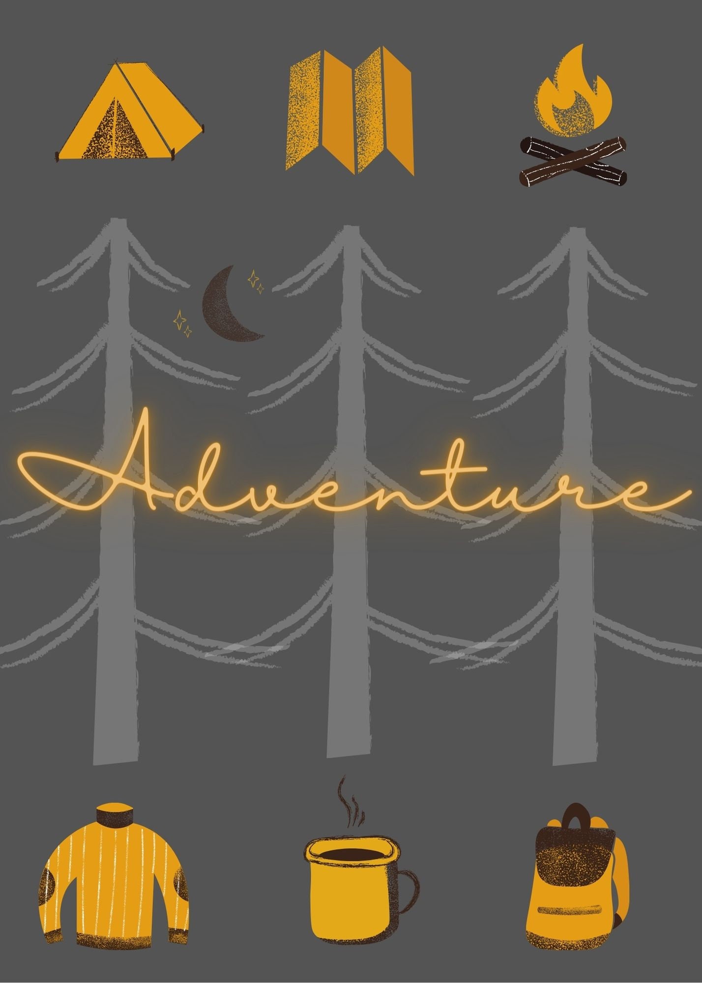 Adventure Printable, Camping Adventure Art Print, Adventure Digital ...