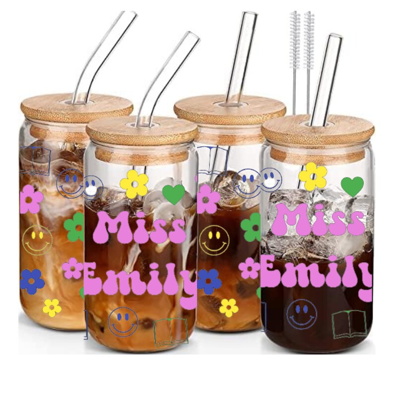 Custom Back-to-school Teacher Cup - 16oz Personalized Beer Can Glass ...