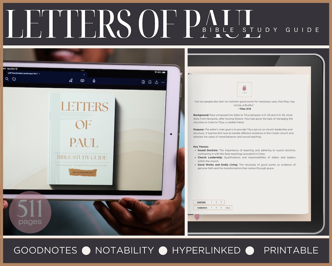 Letters of Paul Bible Study Guide | Digital SOAP Method Workbook | 13 ...
