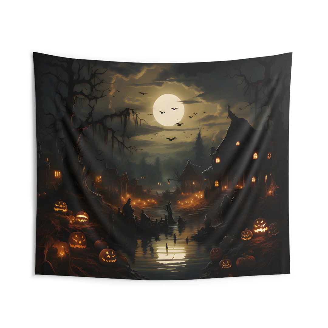 Spooky Halloween Themed Indoor Wall Tapestries Great for a - Etsy