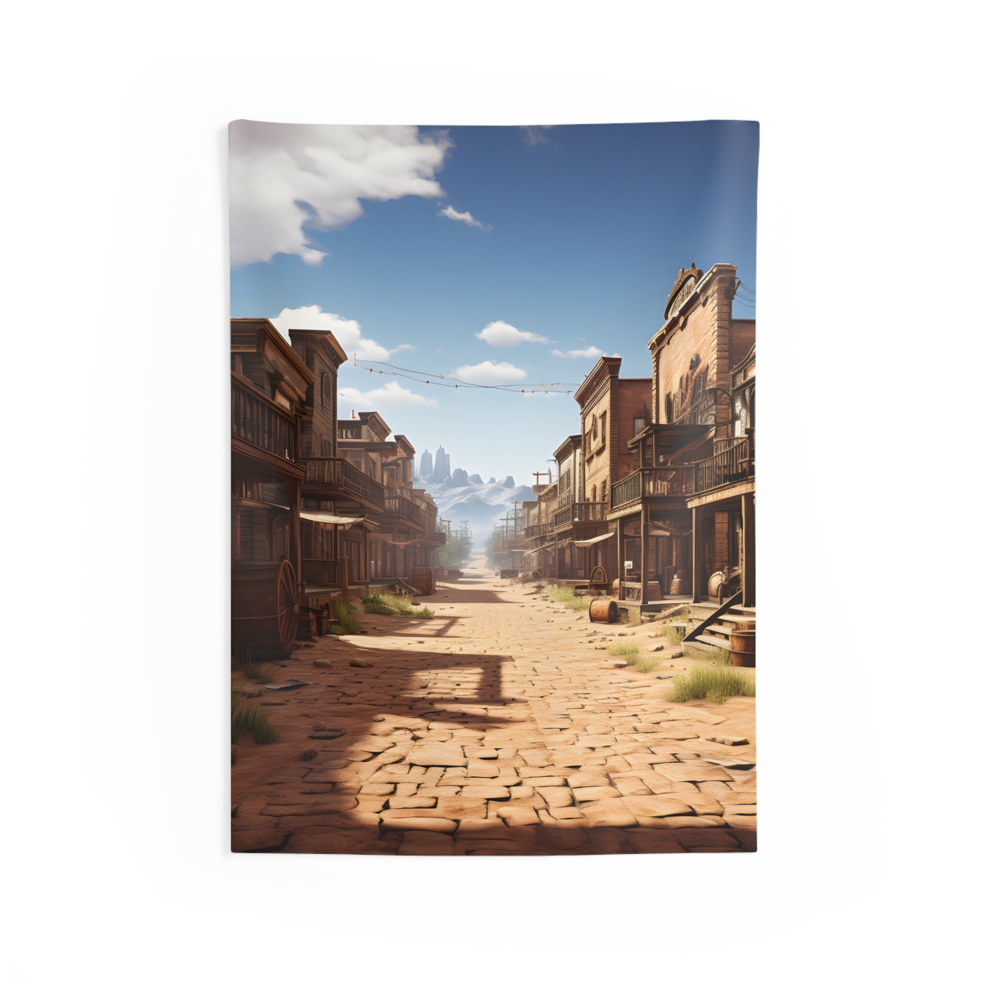 Western Town Wall Tapestry for the Wild West Wall Hanging for ...
