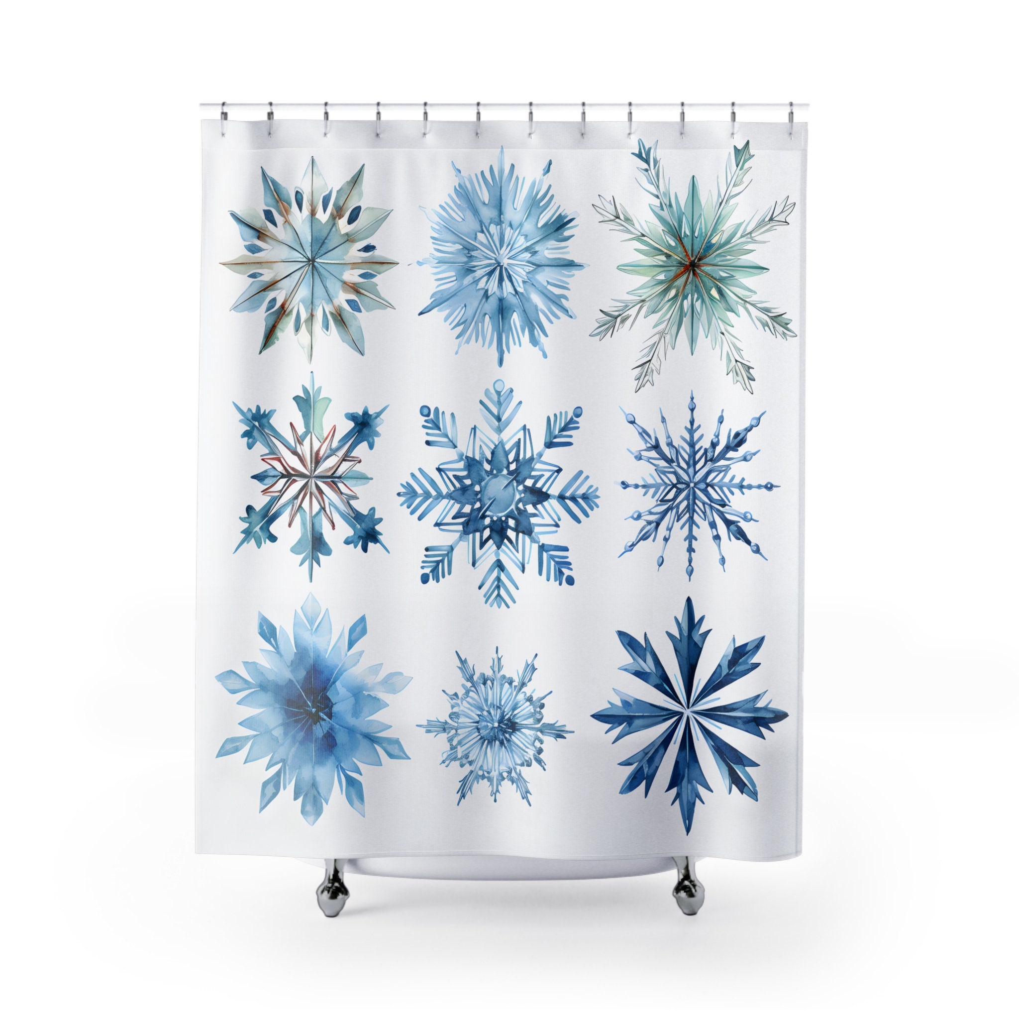 Whimsical Snow Flakes for the Winter Season Shower Curtain, Great ...