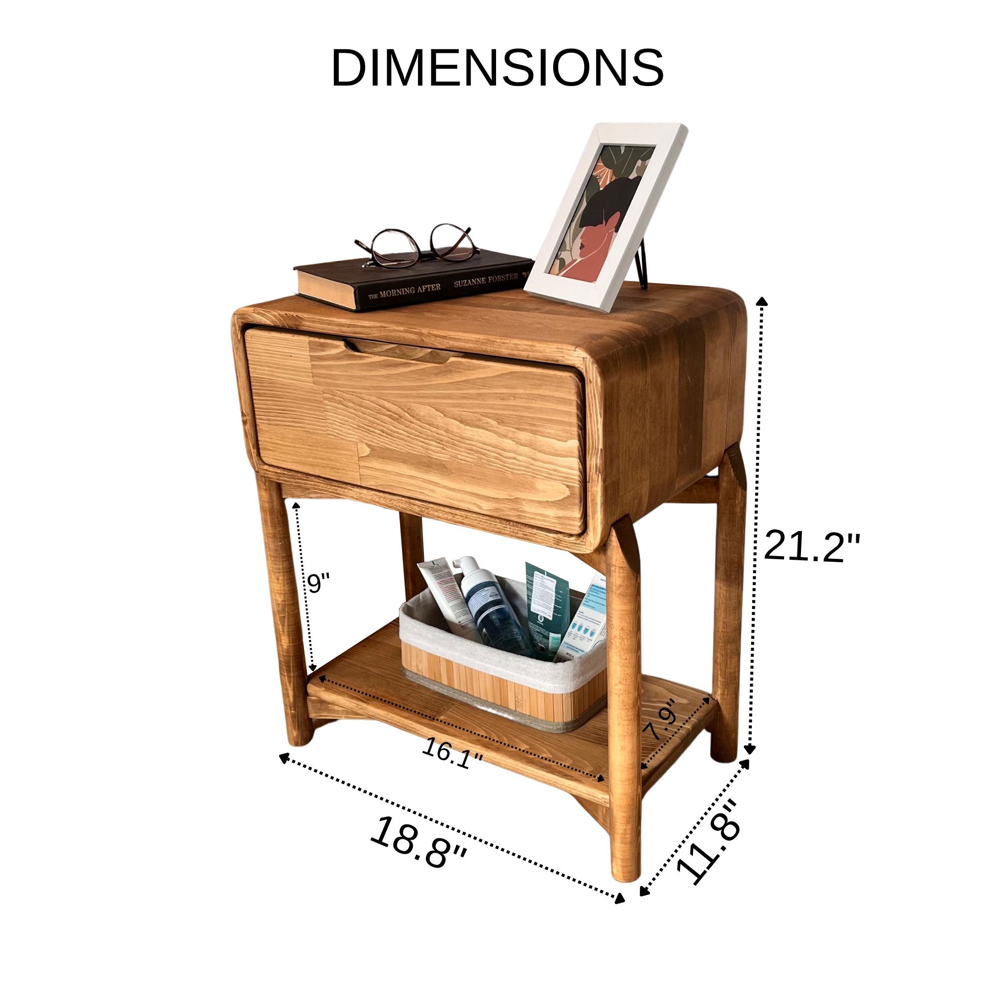 Oval Nightstand: Modern Bedside Table With Shelf - Etsy