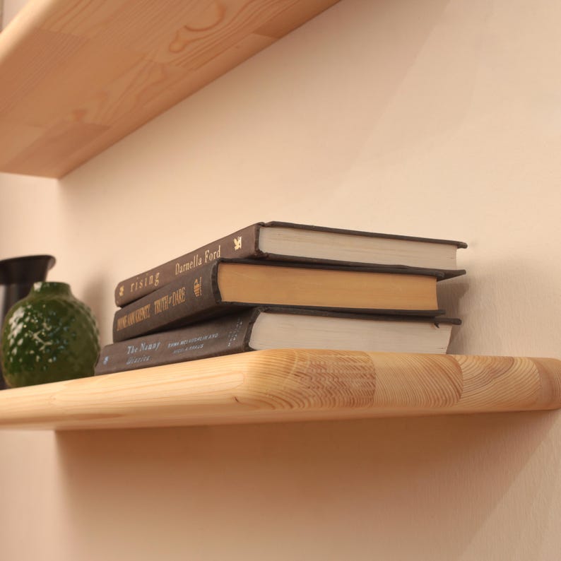Full-radius Floating Shelf, Handmade Rounded Corner Wall Rack, Bullnose ...