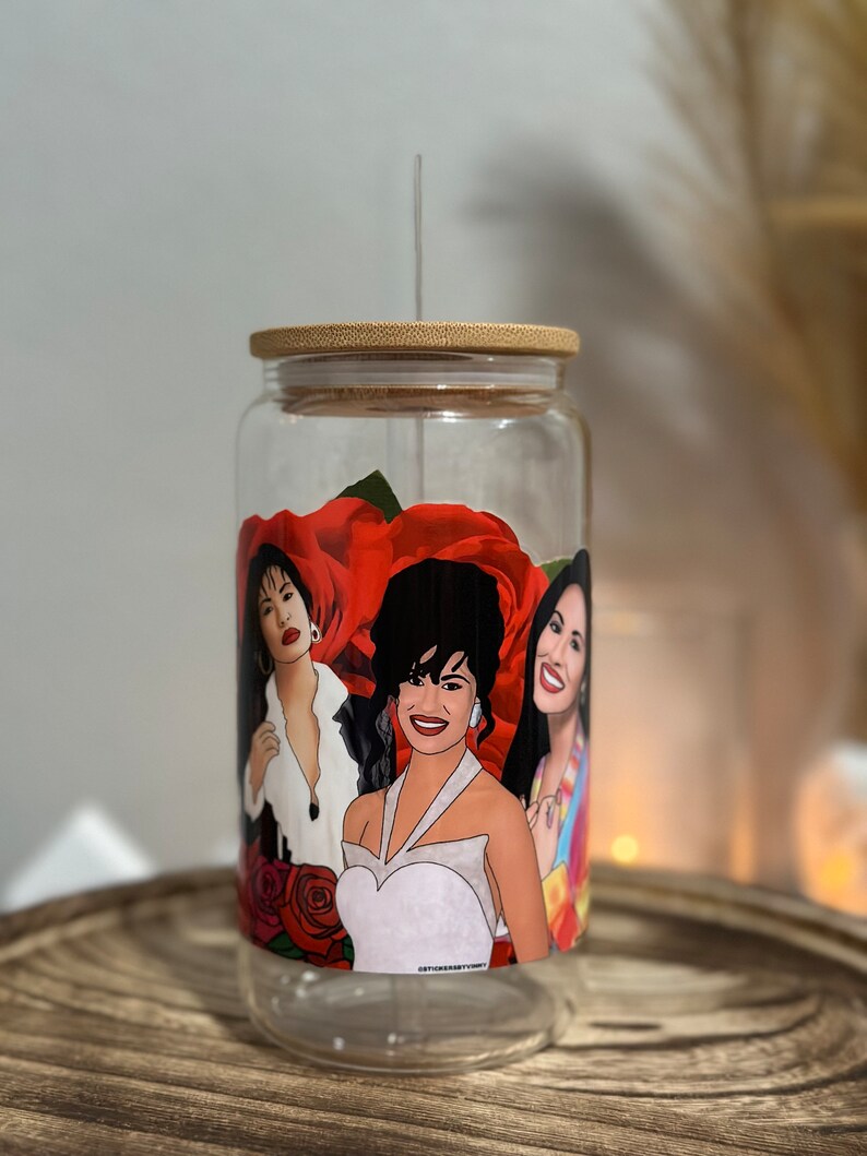 Selena Quintanilla Glass Cup Selena Cup - Etsy
