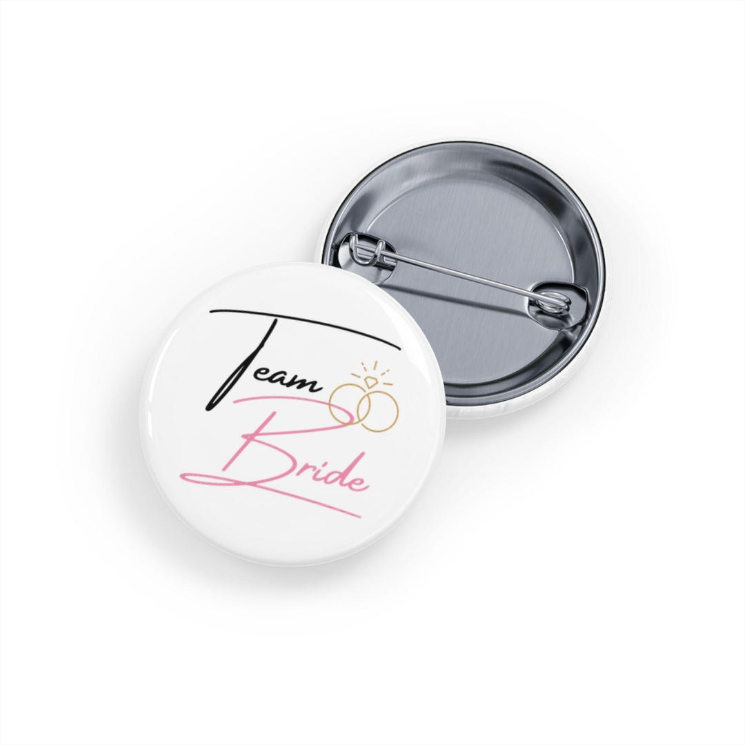 Team Bride, Bridal Party Round Pins, Team Bride Badges, Wedding Party ...
