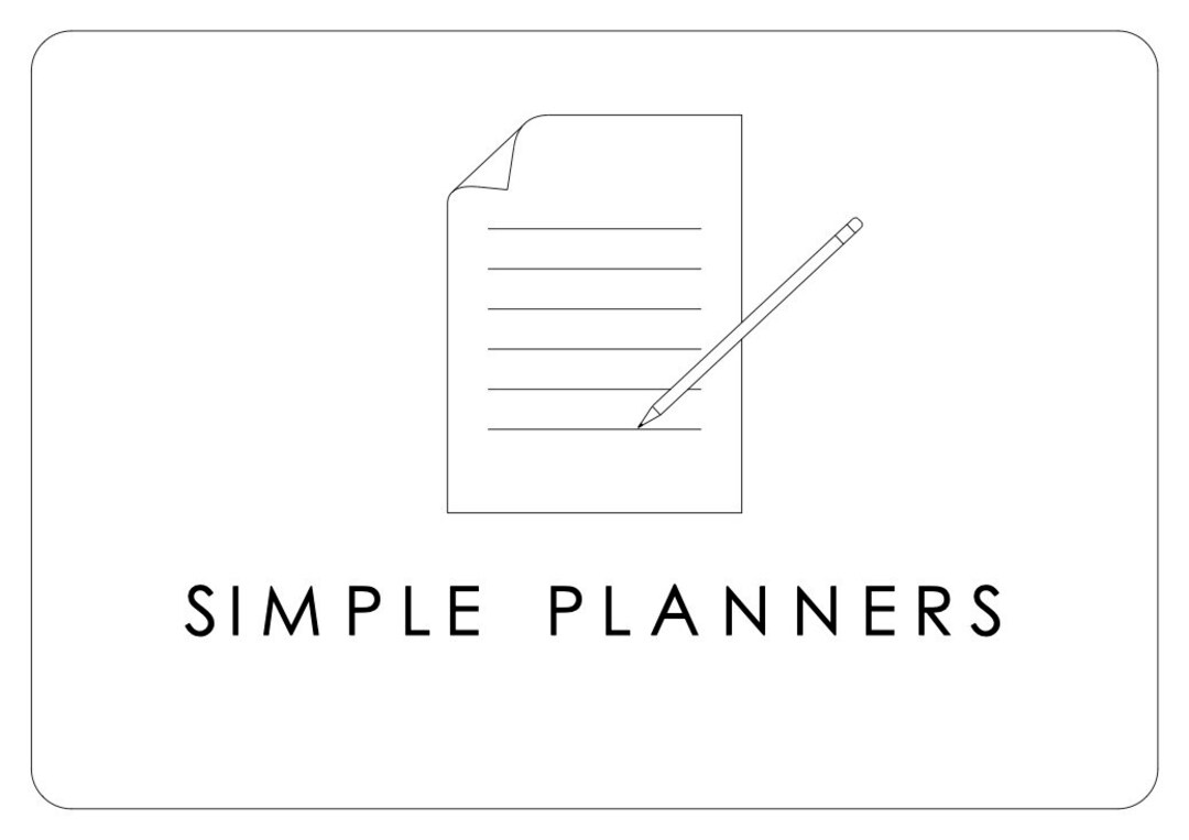 Simple A3 Digital / PDF Planner - Printer Compatible - Etsy