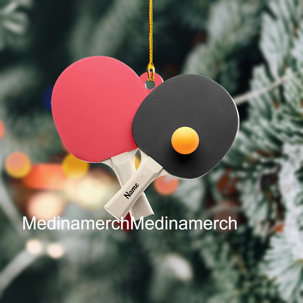 Personalized Ping Pong Ball and Rackets Xmas Ornament Table - Etsy