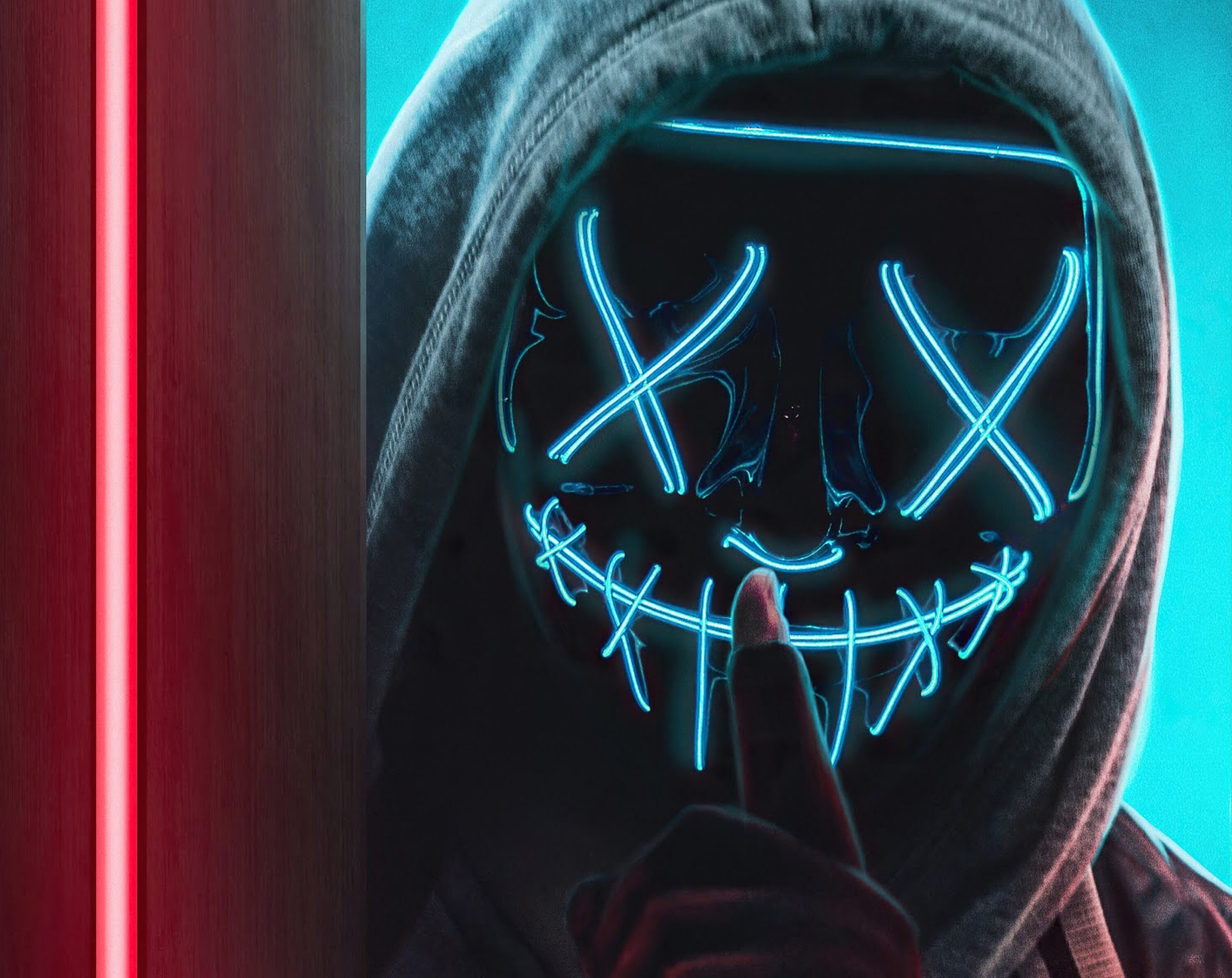 Halloween Neon Led Purge Wireless Mask Masquerade Carnival - Etsy Singapore