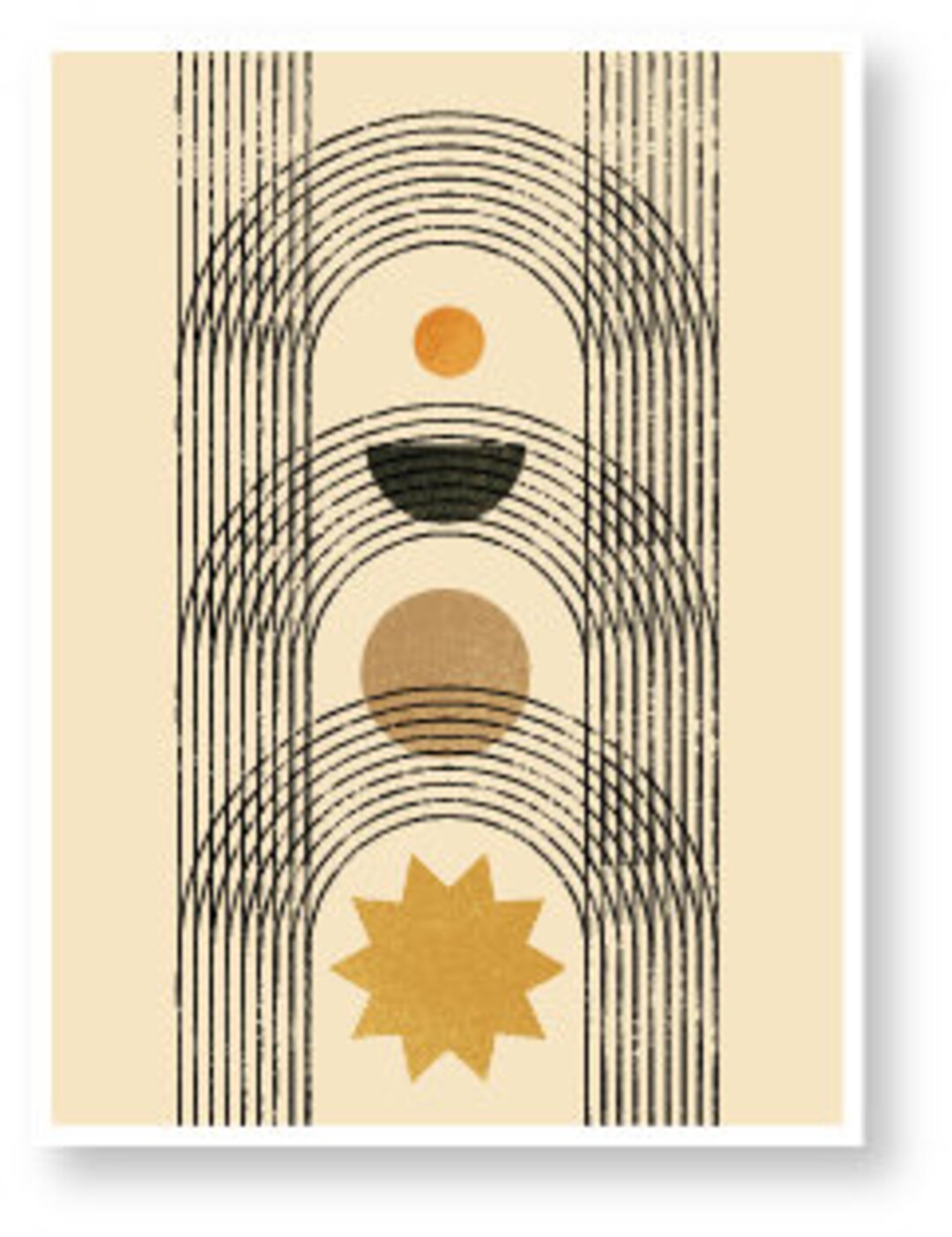 Digital Wall Art Painting of a Beautiful Upside Lines With Minimal ...