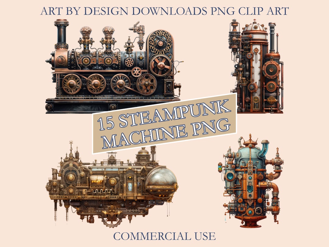 15 Steampunk Machine PNG Clipart, Clip Art Images, for Crafts, Memory ...