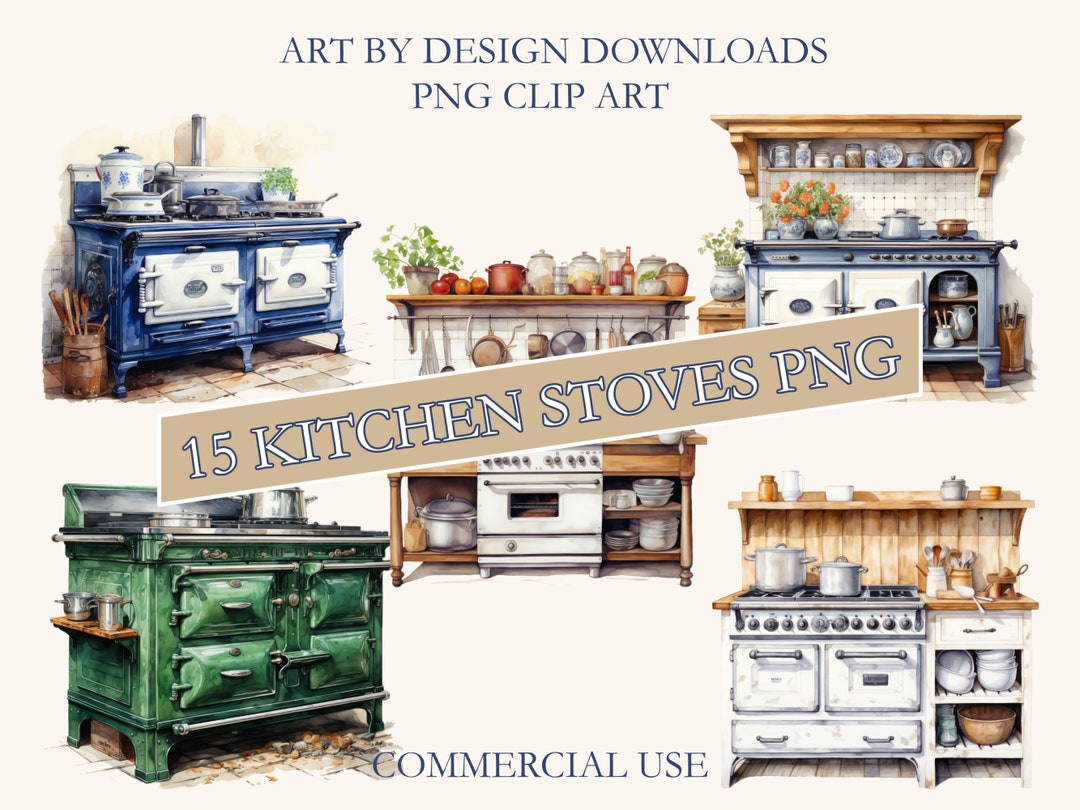 15 Kitchen Stoves PNG Clip Art Cooking Ranges Clipart Images - Etsy Canada