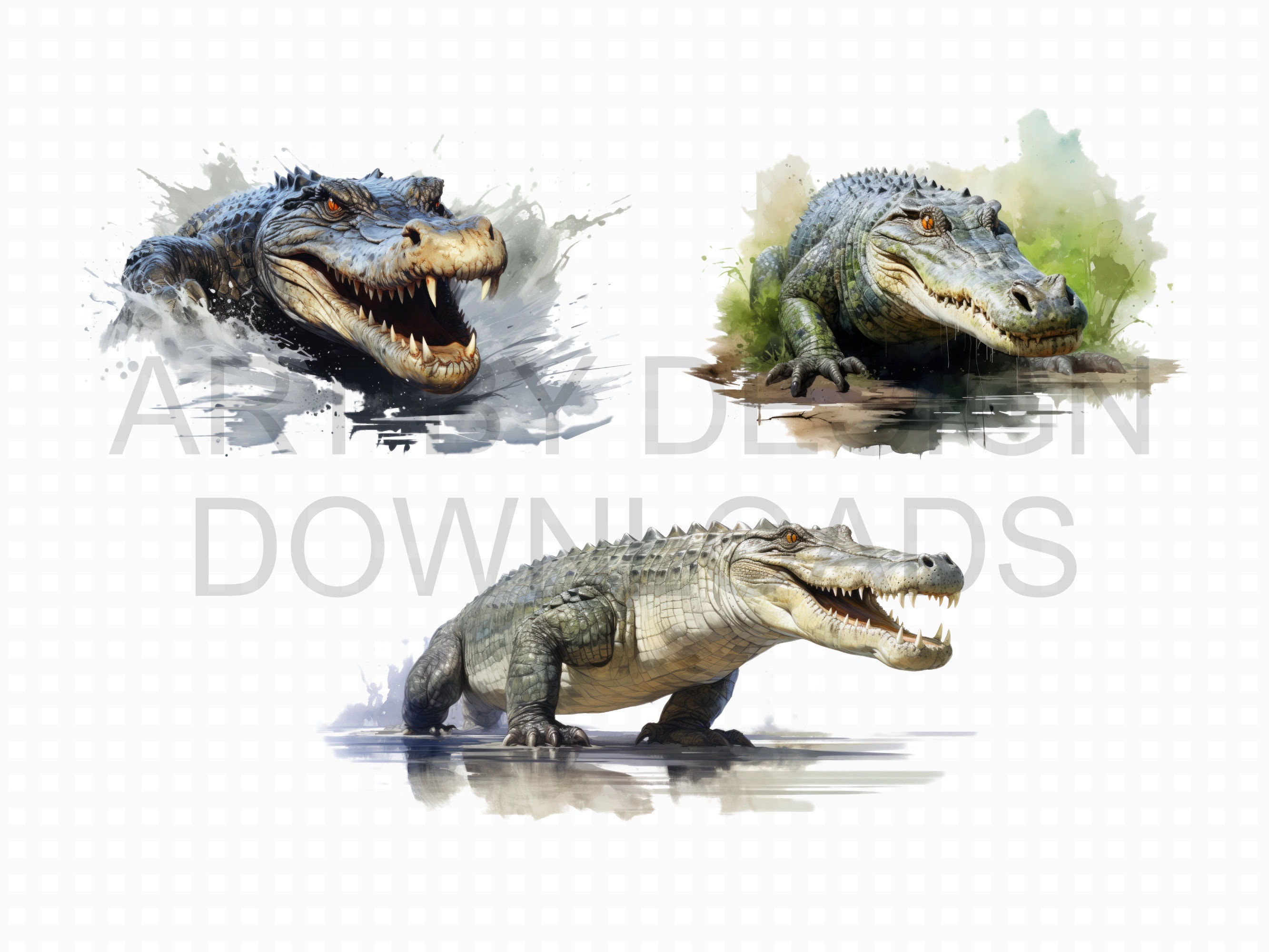 15 Alligators PNG Clip Art, Clipart Images, for Crafts, Memory Books ...