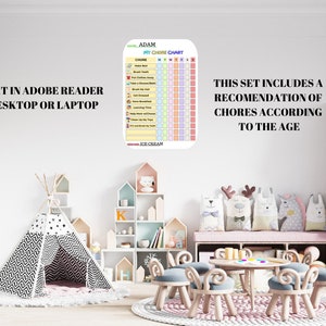 Editable Chore Chart for Kids | Printable | Kids Daily Responsibility ...