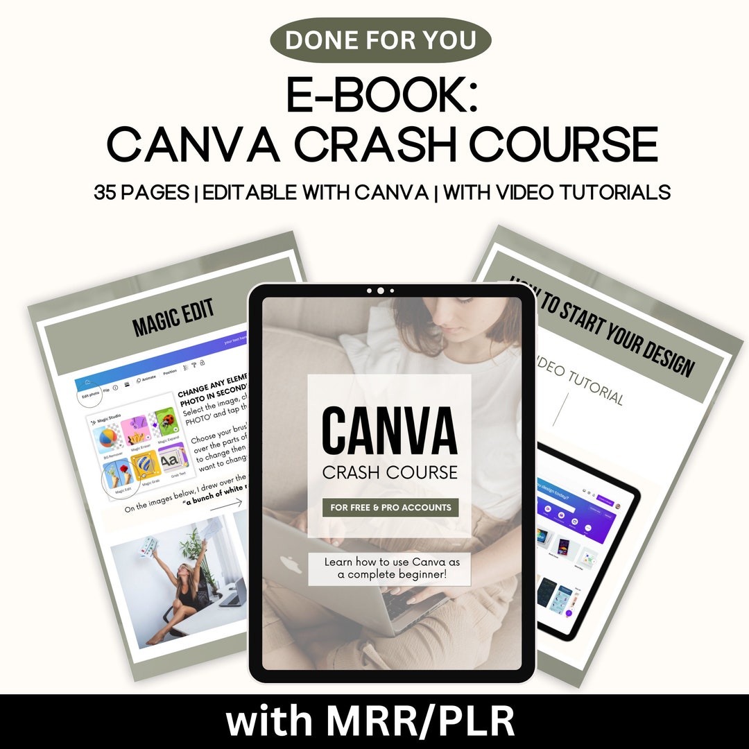 Canva Crash Course, Canva for Beginners, MRR Canva Course, PLR Canva ...