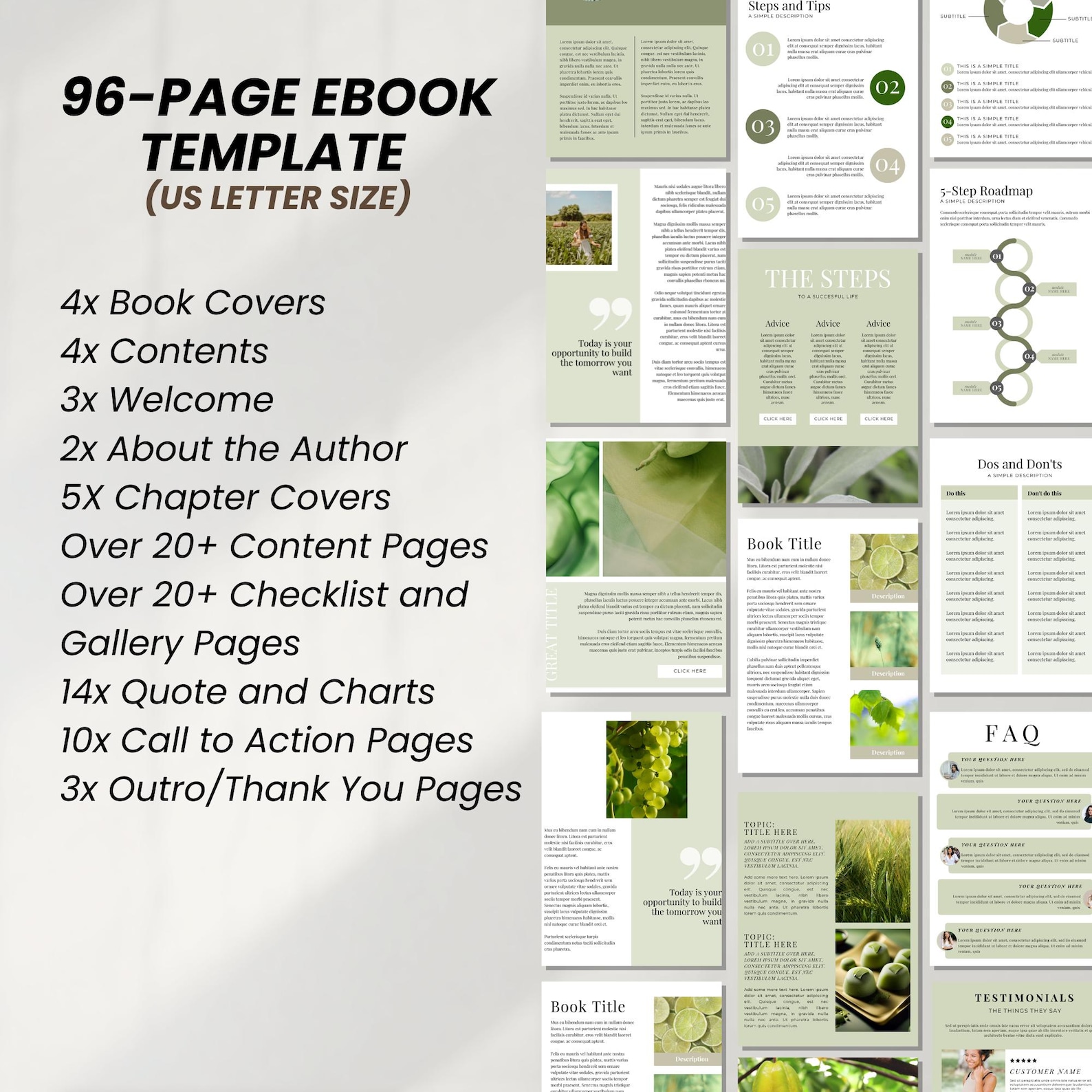 Green Ebook Template Editable in Canva, MRR Ebook Template, Health ...