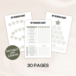 Rewards Chart Editable, MRR Rewards Chart, MRR Kids Responsibility ...