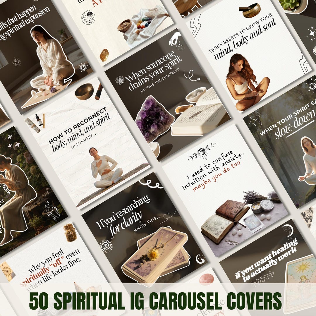 Trending Instagram Carousel Templates for Spiritual and Holistic Coach ...