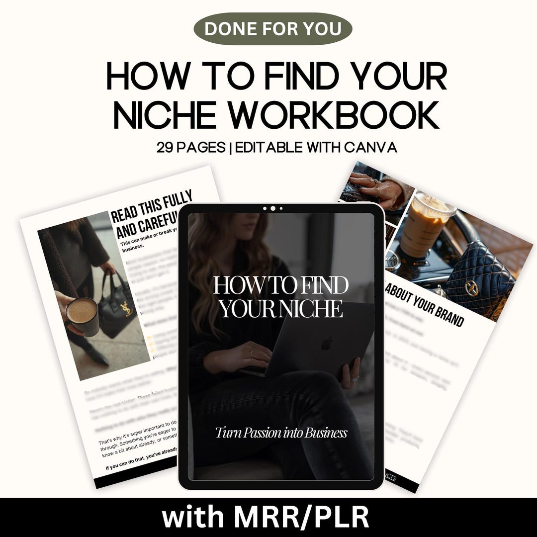 Find Your Niche Workbook, Digital Marketing Master Resell Rights ...