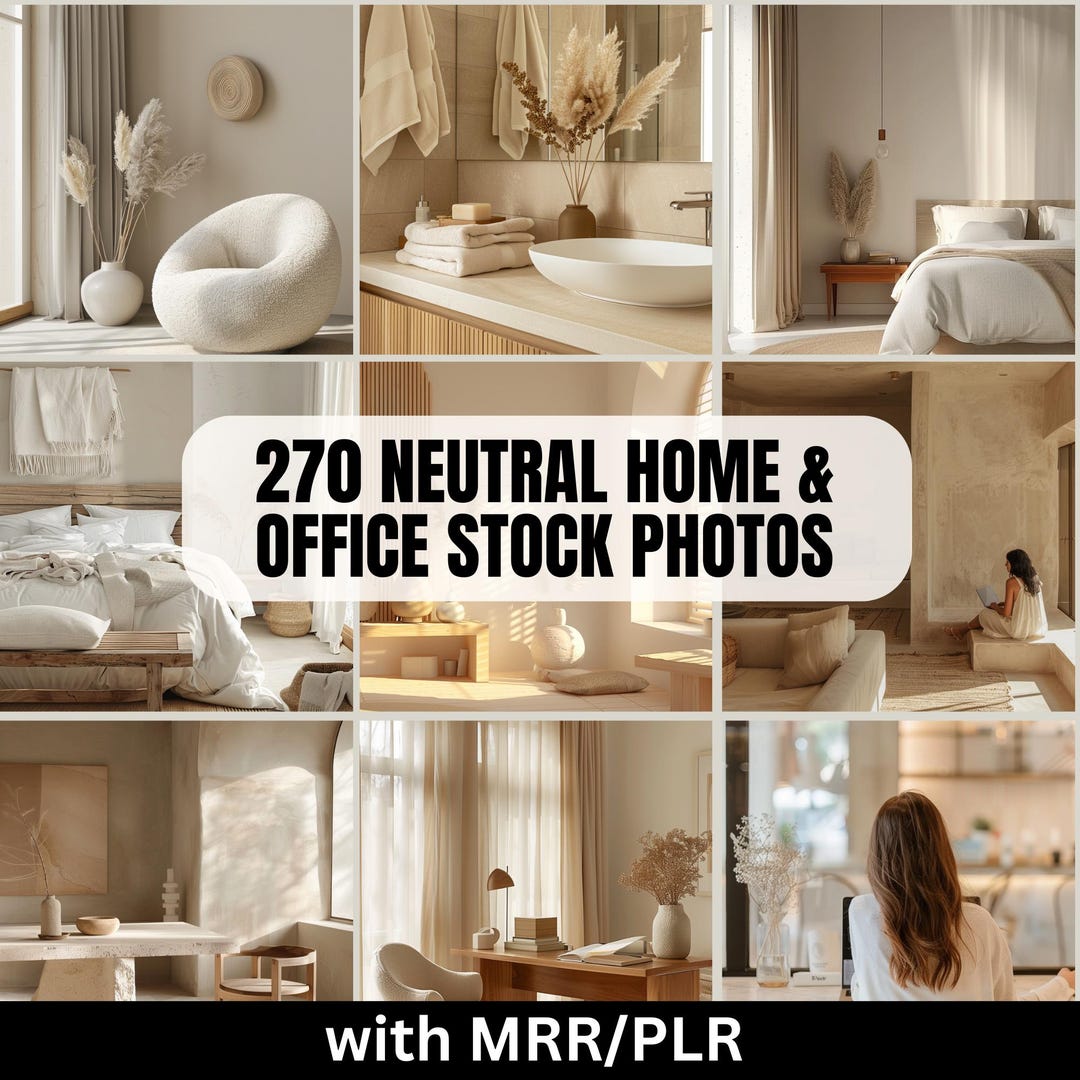 Neutral Home Interior Design, Neutral Office Beige Minimalist Aesthetic ...