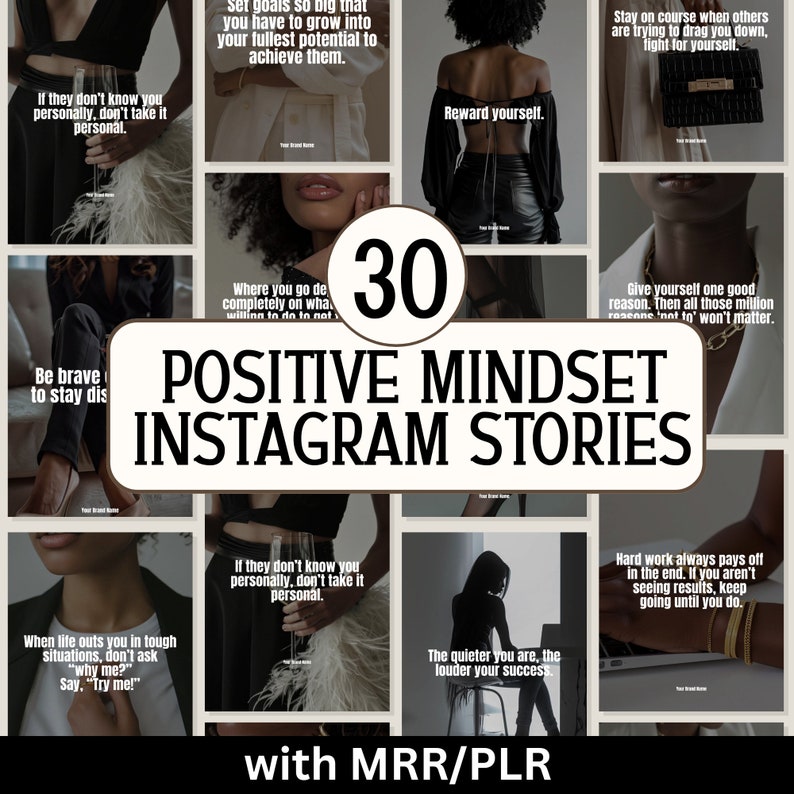 Positive Mindset Instagram Stories, Done for You Instagram Content, MRR ...