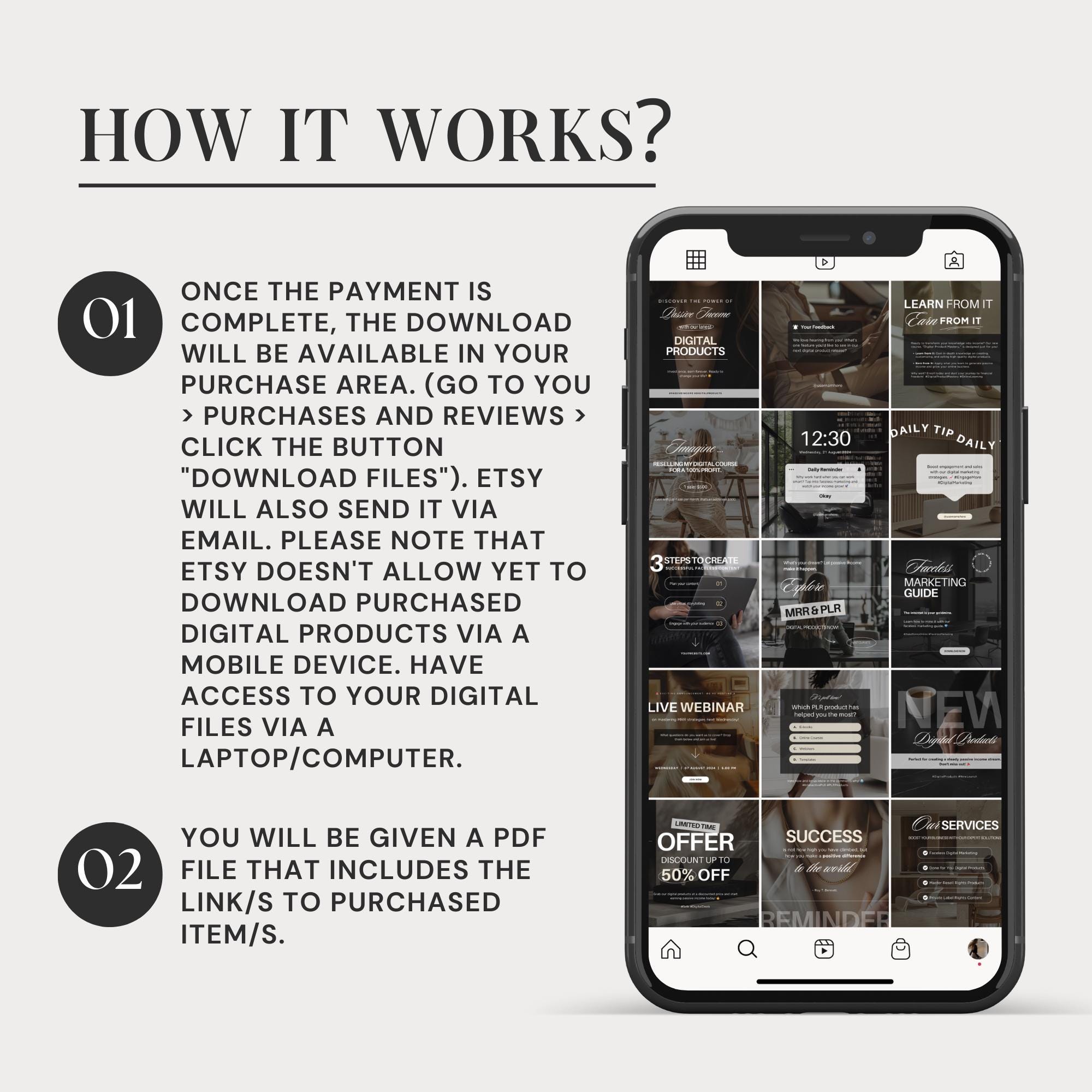 Luxury Aesthetic Faceless Marketing Instagram Post, Digital Marketing ...
