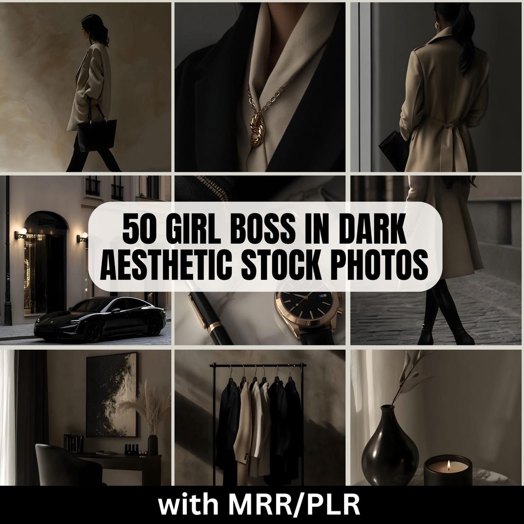 Girl Boss Dark Aesthetic MRR Stock Photos, Black Luxury Instagram Reel ...