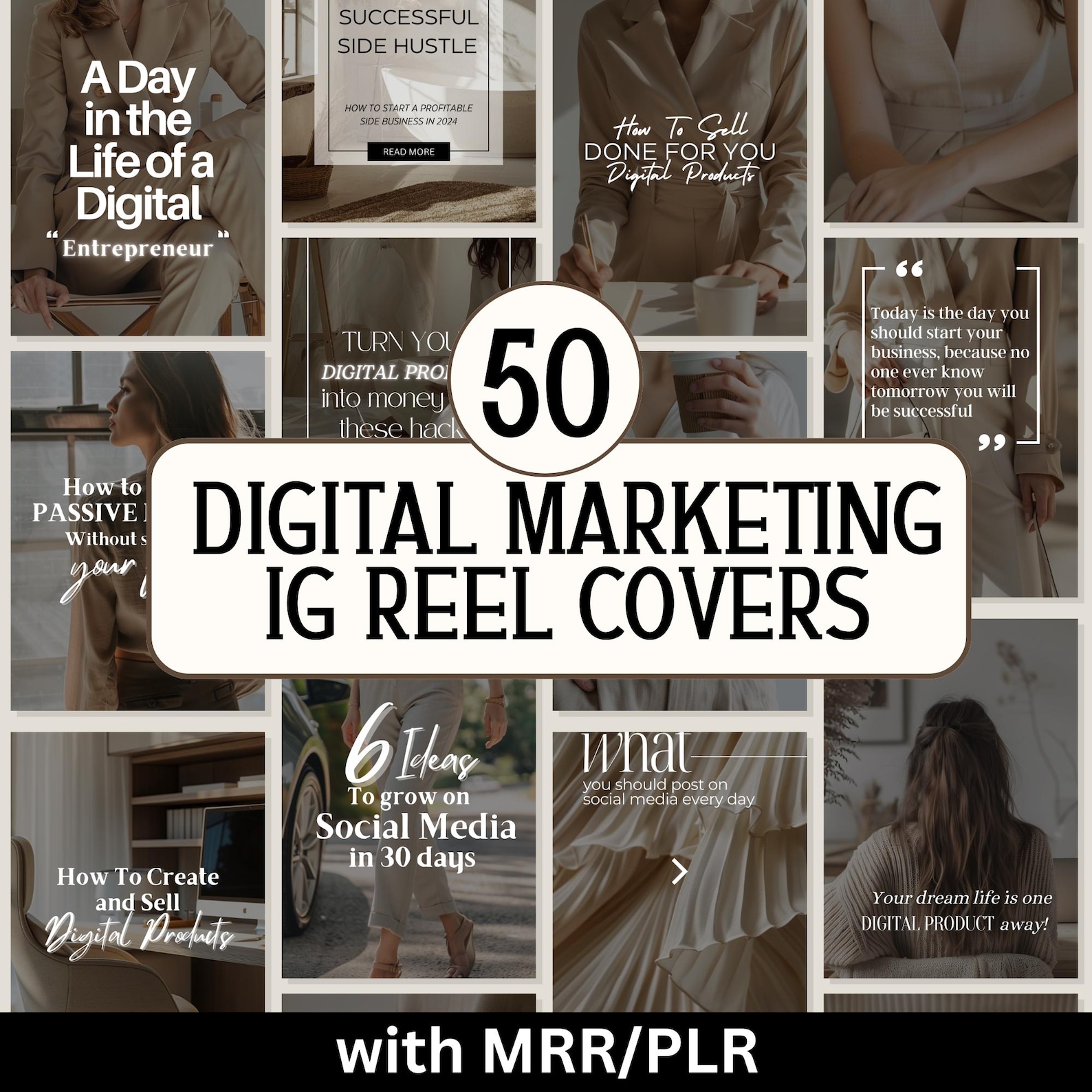 Digital Marketing Instagram Reel Cover Template, Faceless Marketing ...