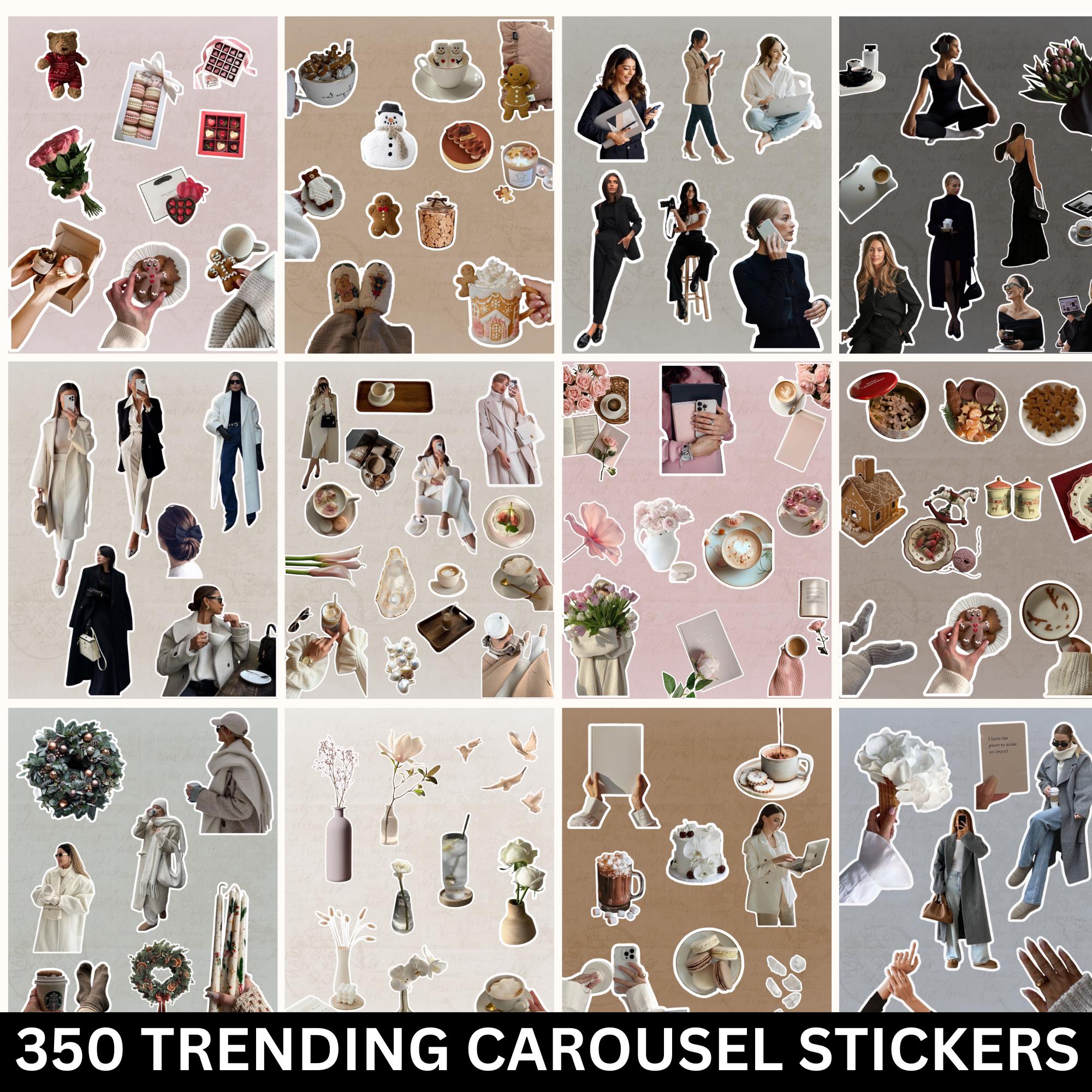 Aesthetic Instagram Carousel Stickers, Done for You Instagram Aesthetic ...