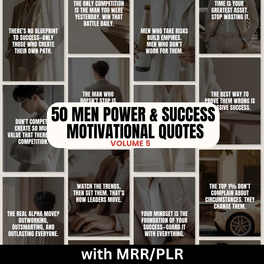MRR Men Quotes IG, Men Social Media Post, Done for You Instagram ...