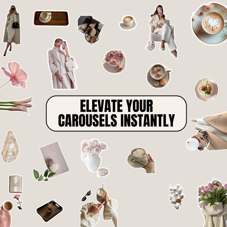 Aesthetic Instagram Carousel Stickers, Done for You Instagram Aesthetic ...
