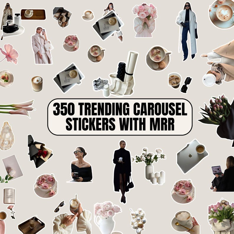 Aesthetic Instagram Carousel Stickers, Done for You Instagram Aesthetic ...